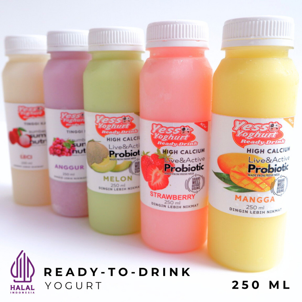 Jual Yess Yoghurt Drink - Yoghurt Fresh Ready to Drink 250 ml | HALAL ...