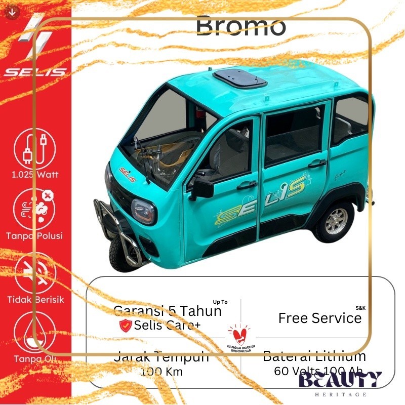Jual SELIS - Bajai Sepeda Motor listrik tipe Bromo Mobil listrik ...