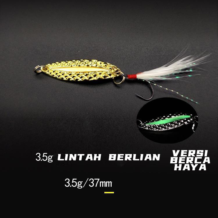 Jual Bapak Ikan Lures & Baits Berkualitas dengan Umpan Pancing Spoon Bahan Metal Warna Gold ...