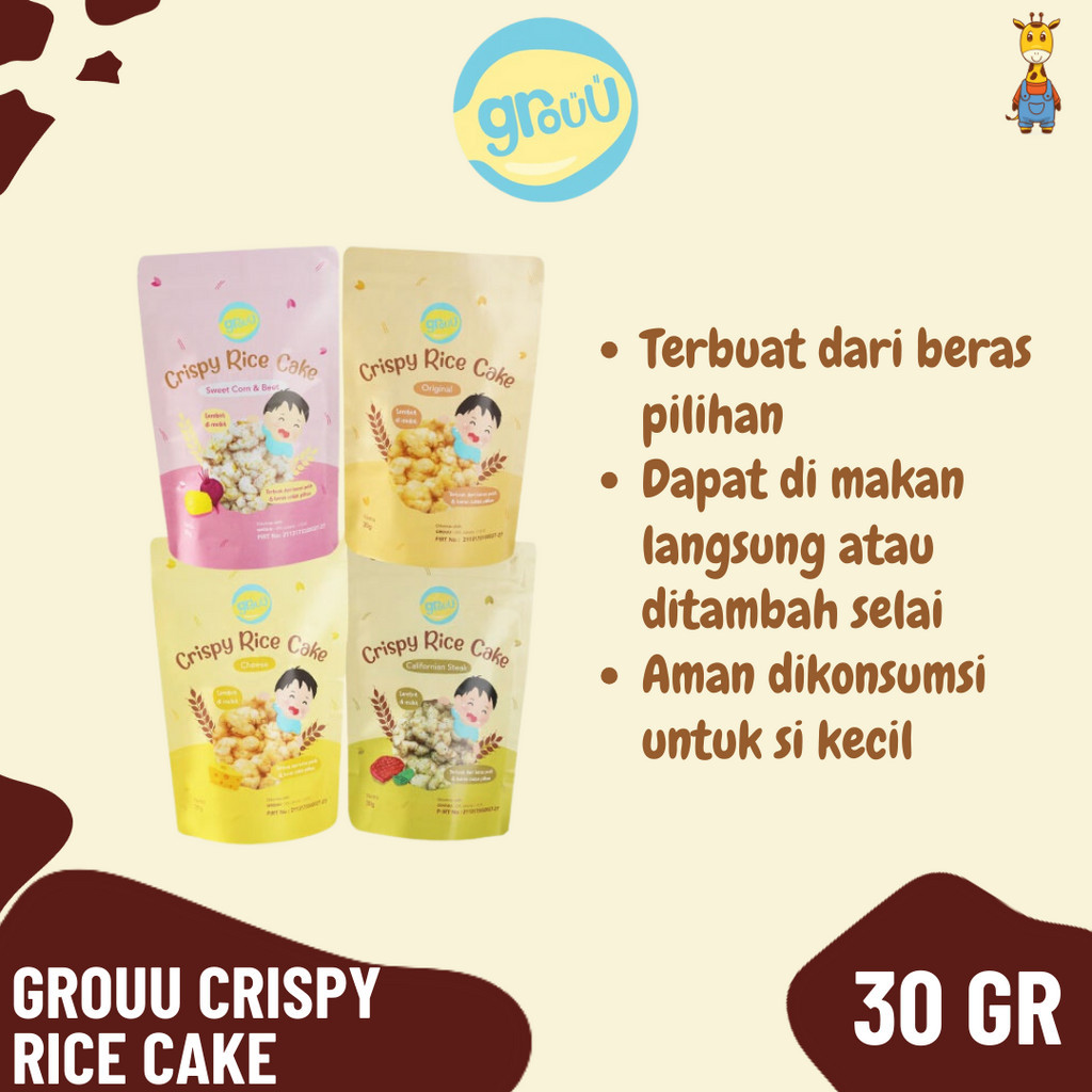 Jual Grouu Crispy Rice Cake 30Gr - Camilan Anak | Shopee Indonesia