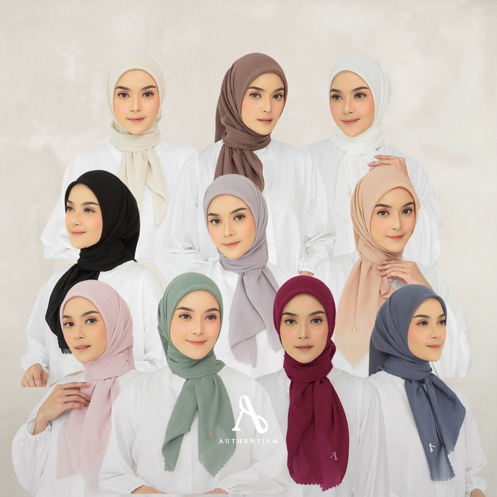Jual RF54TZ AUTHENTISM ID Raline Basic Voal - Kerudung Segi Empat Polos Premium | Shopee Indonesia