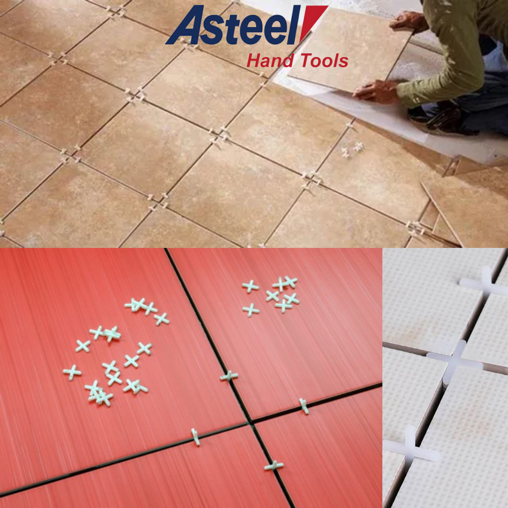 Jual ASTEEL Alat pasang keramik T Cross Tile Spacer nat keramik granit ...