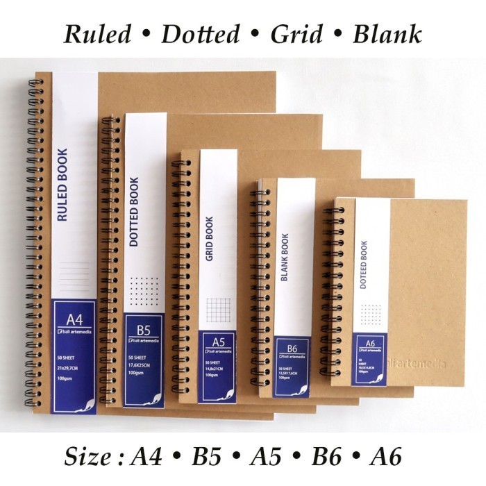 Jual BALI ARTEMEDIA NOTEBOOK BERGARIS A6 | Shopee Indonesia