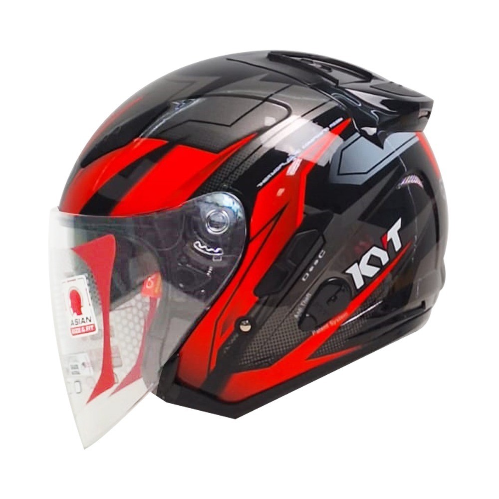 Jual HELM KYT GALAXY FLAT R ASYMMETRIC - BLACK/RED | Shopee Indonesia