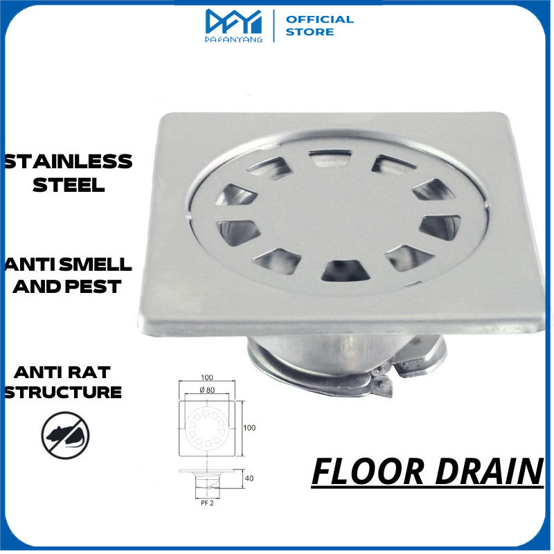 Jual Floor Drain Amani Stainless Katub 4 inch Saringan Got Kamar Mandi ...