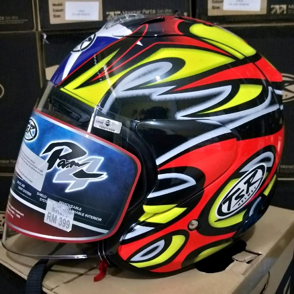 Jual HELM TSR RAM 4 EDWARD HALF FACE ORIGINAL Helmet Motorcycle ...
