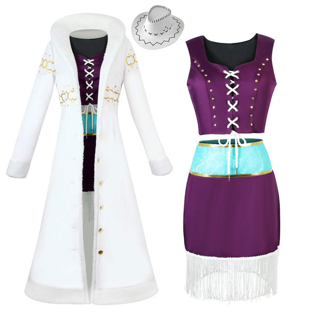 Jual Kostum Kerah Bulu Satu Potong Robin Kostum Cosplay Onepiece Nico ...