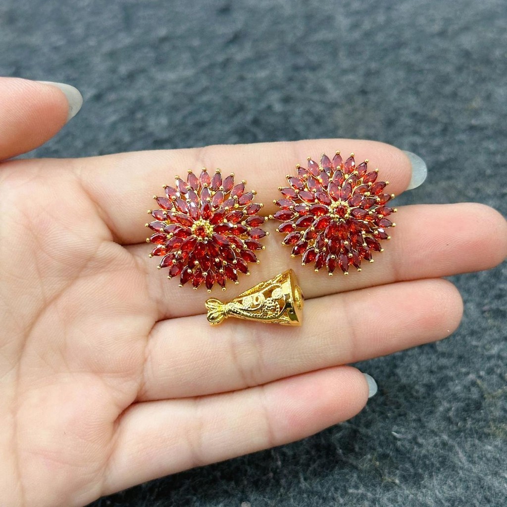 Jual Anting Sumpel Permata Zirkon Padi Mewah Premium Wanita Elegan ...