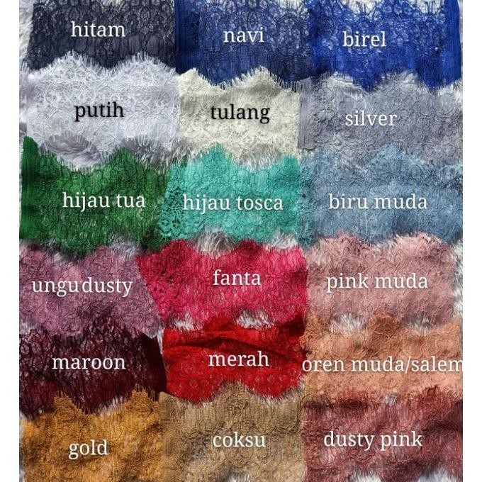 Jual Kerudung fashion brokat lace hijab jilbab ala yeni wahid - Hitam ...