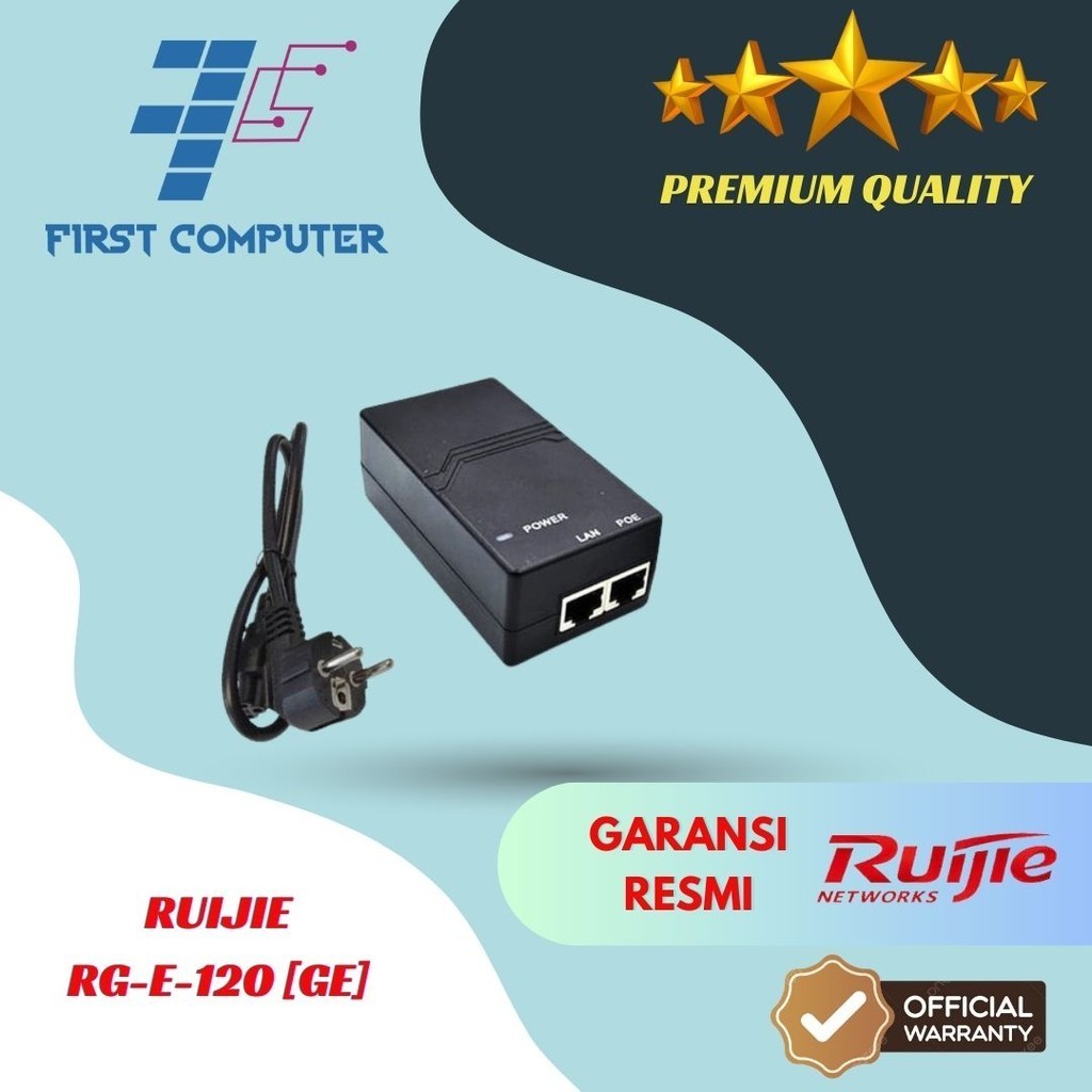 Jual RUIJIE RG-E-120 (GE) RG E120GE Power Injectors 1-port PoE adapter | Shopee Indonesia
