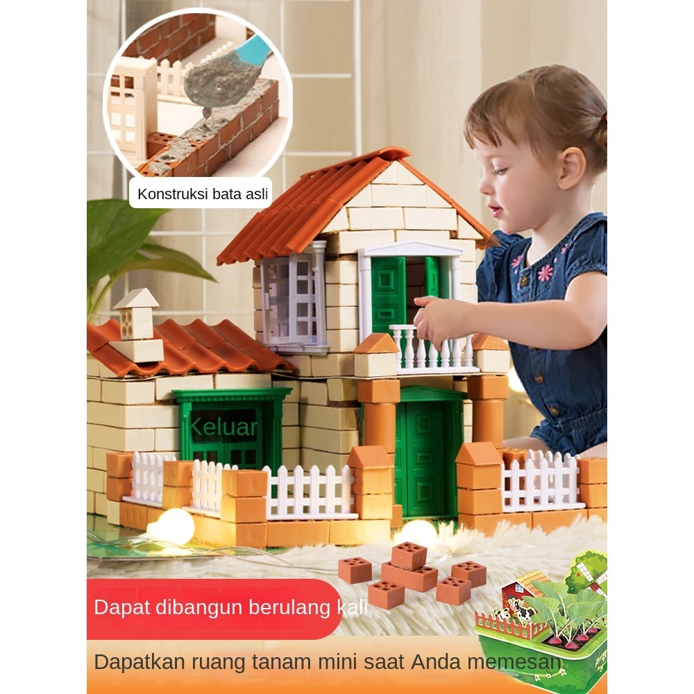 Jual Buatan Tangan Diy Anak-anak Masons Bangunan Dinding Rumah Mainan 4 ...