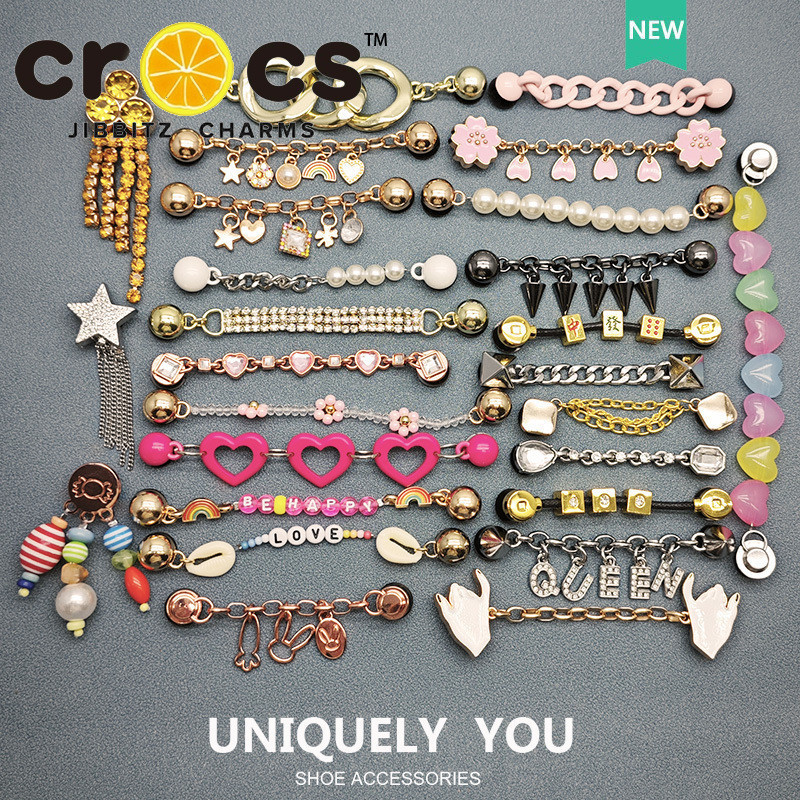 Jual Metal jibbitz crocs charm metal Gem Chain Series High Quality ...
