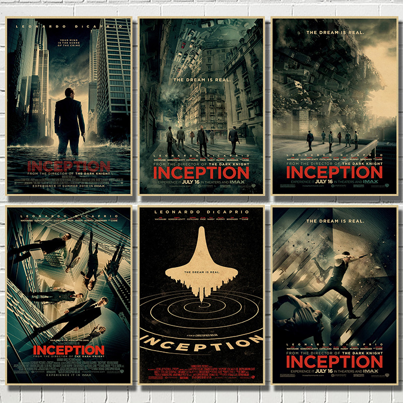 Jual Vintage Poster Inception classic movie poster retro kraft paper ...