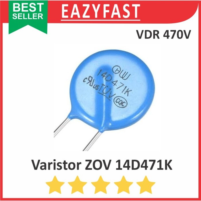 Jual Varistor ZOV 14D471K 14D471 Voltage Dependent Resitor Anti Petir ...
