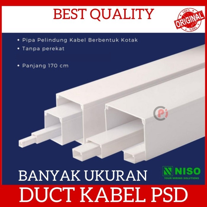 Jual NISO PSD Pelindung Kabel Duct Wiring Pipa Tray Panjang Ukuran 1.7 ...