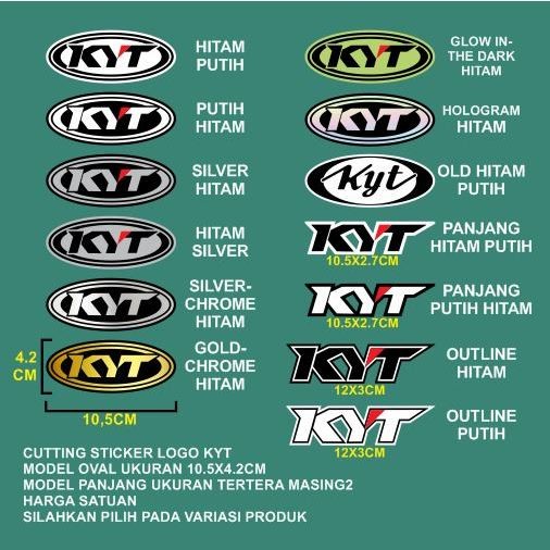 Jual Cutting Sticker Logo Helm KYT Helmet bahan Oracal Satuan | Shopee ...