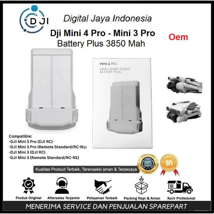 Jual DJI Mini 3 Pro Plus Battery 3850mAh Original for Dji Mini 4/3 ...