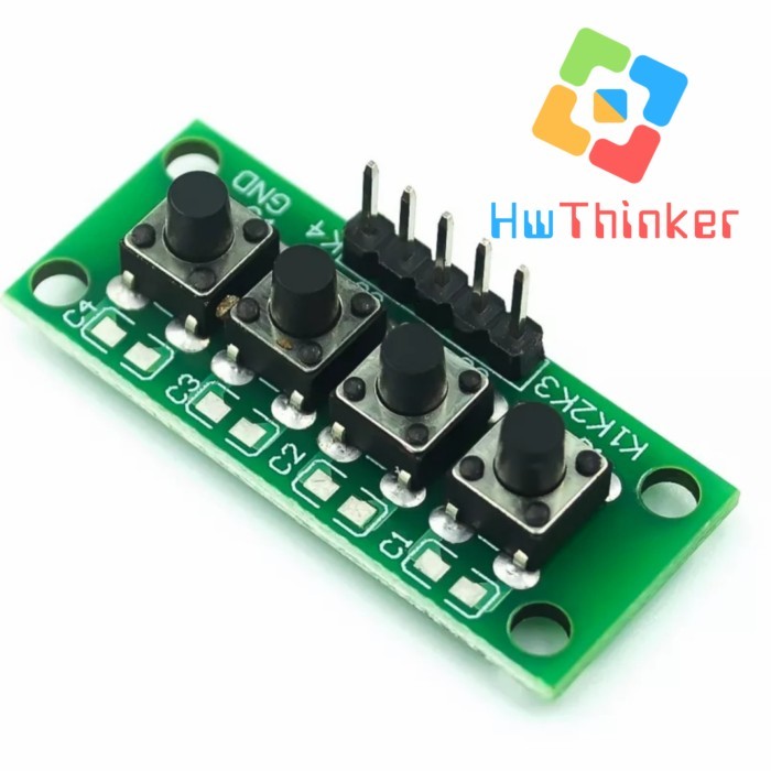 Jual Mh27 Modul Board Push Button 1x4 Keypad 4 Tombol Tester Arduino