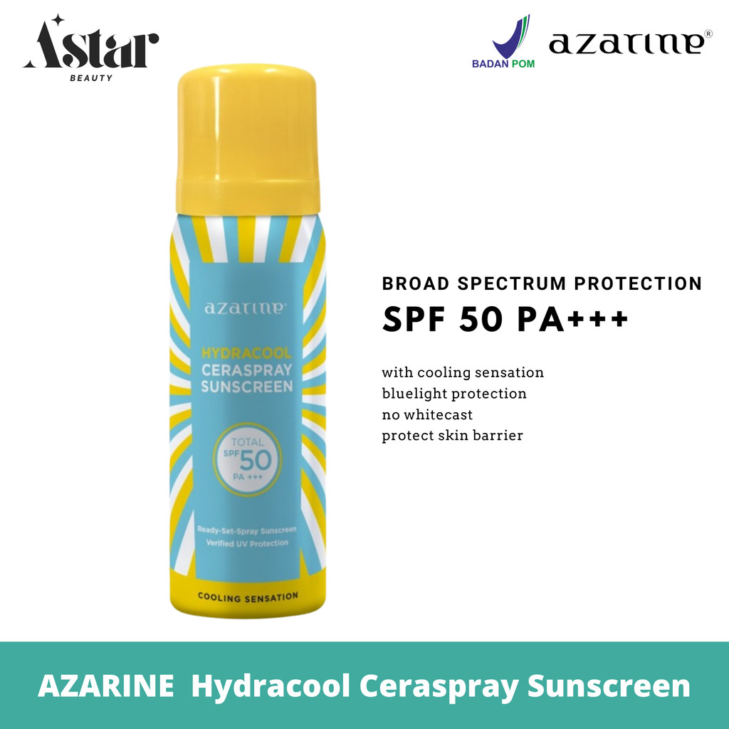 Jual Azarine Ceraspray Sunscreen Spray SPF 50 PA+++ with cooling ...