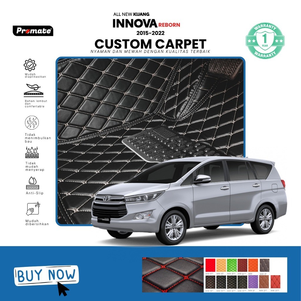 Jual Promate Id Official Aksesoris Interior Karpet 7D Mobil Toyota ...