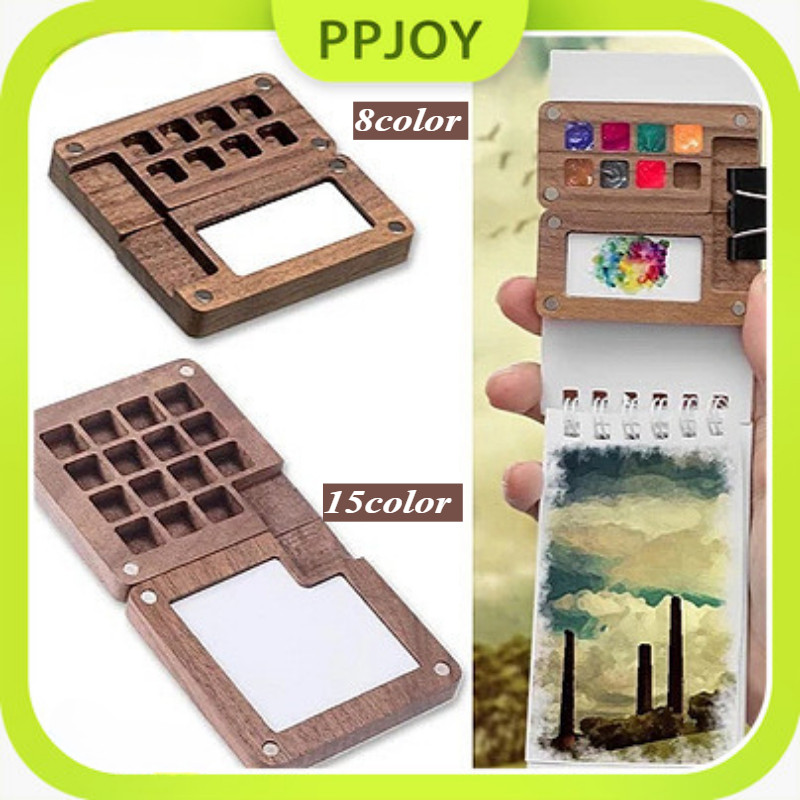 Jual 【Ready】Mini Palette Wooden Magnetic / Color Palette Disk Magnetic ...