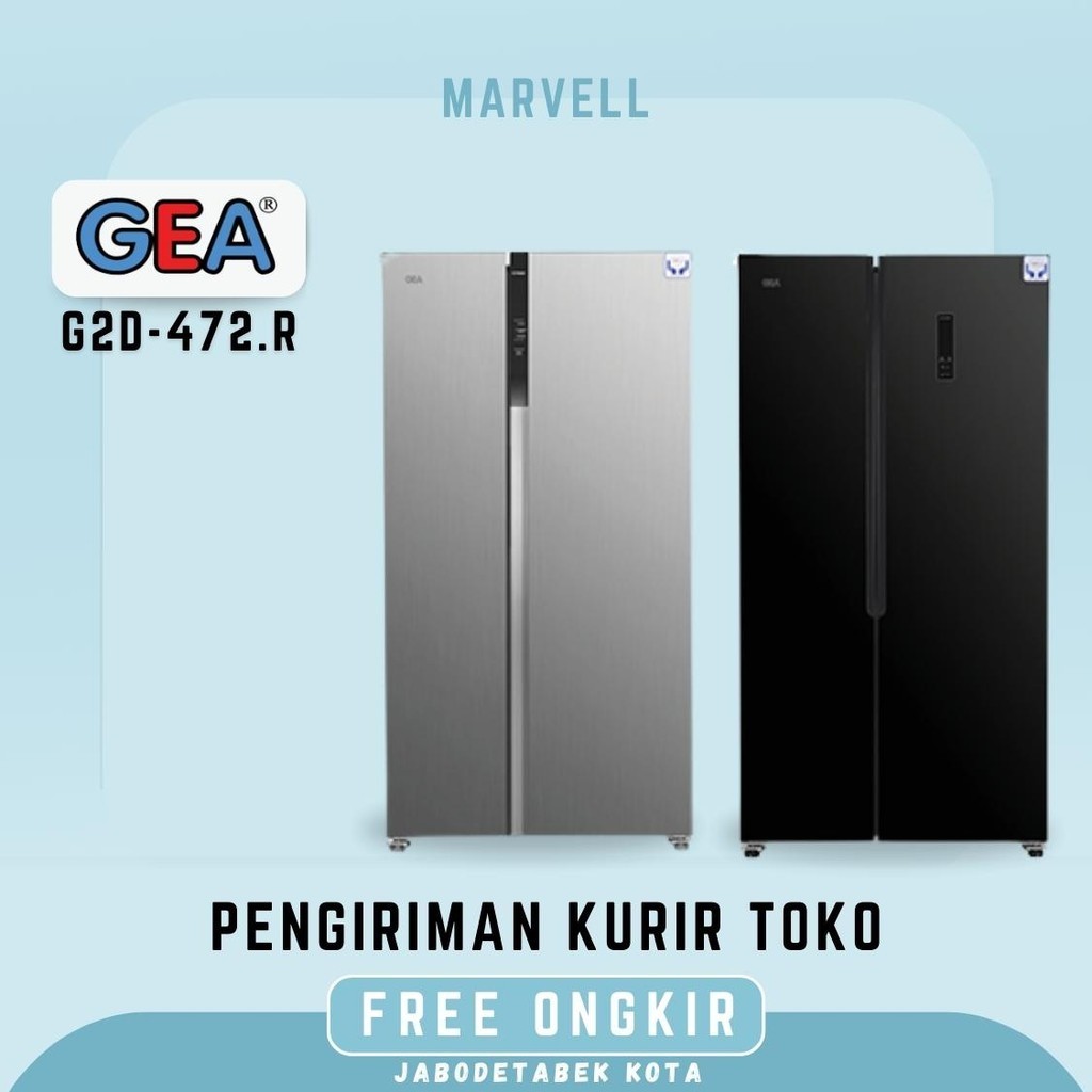 Jual Kulkas Side By Side 2 Pintu Gea G2d-472.R Inox Garansi Resmi | Shopee Indonesia