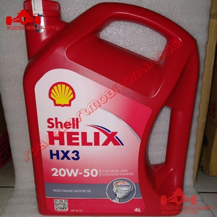 Jual Oli Shell HELIX HX3 20W-50 4 Liter (1 Galon) | Shopee Indonesia