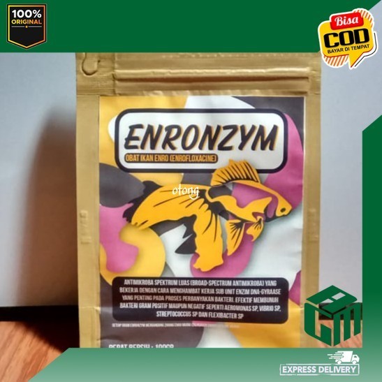 Jual ENRONZYM 100 gram enrofloxacine enrofloksasin OBAT IKAN ENRO 100gr ...