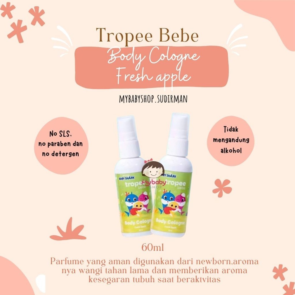 Jual Tropee Bebe x Pinkfong Fresh Apple - Body Cologne Parfum Bayi 60ml - Parfum Bayi | Shopee ...