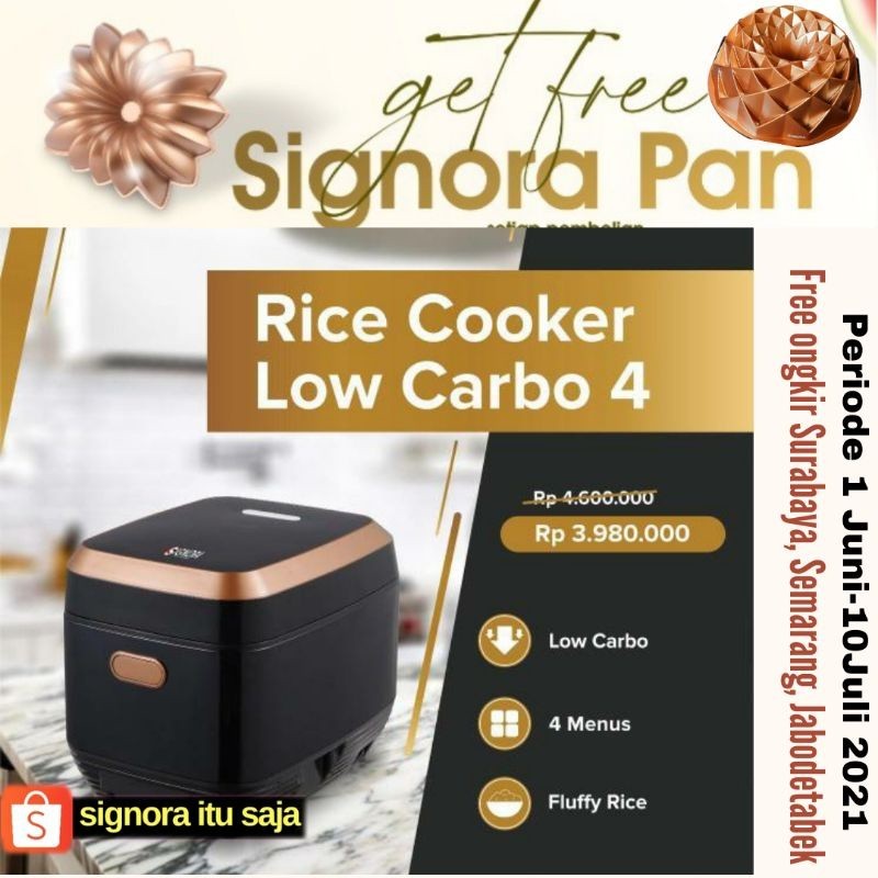 Jual Rice cooker low carb Signora 4 Liter | Shopee Indonesia