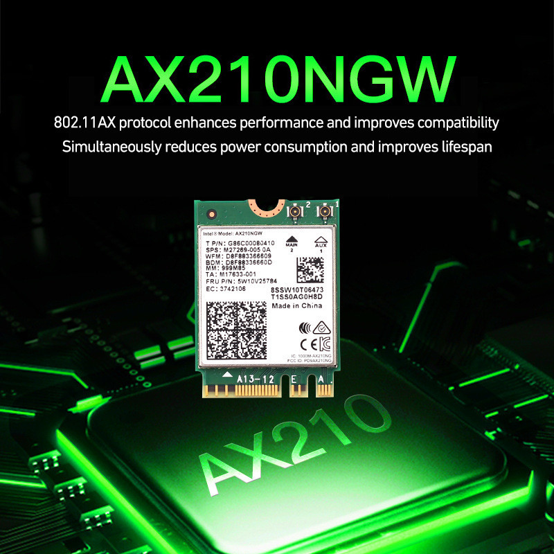 Jual NGFF M2 Wifi 6 6E Card Wireless AX210NGW WIFI6E 5374M Bluetooth 5. ...