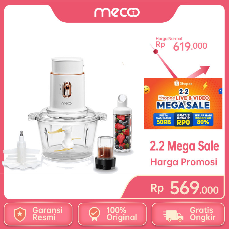Jual Mecoo Most Aesthetic 5 in 1 Antibacterial Odorless Chopper 250 Low ...