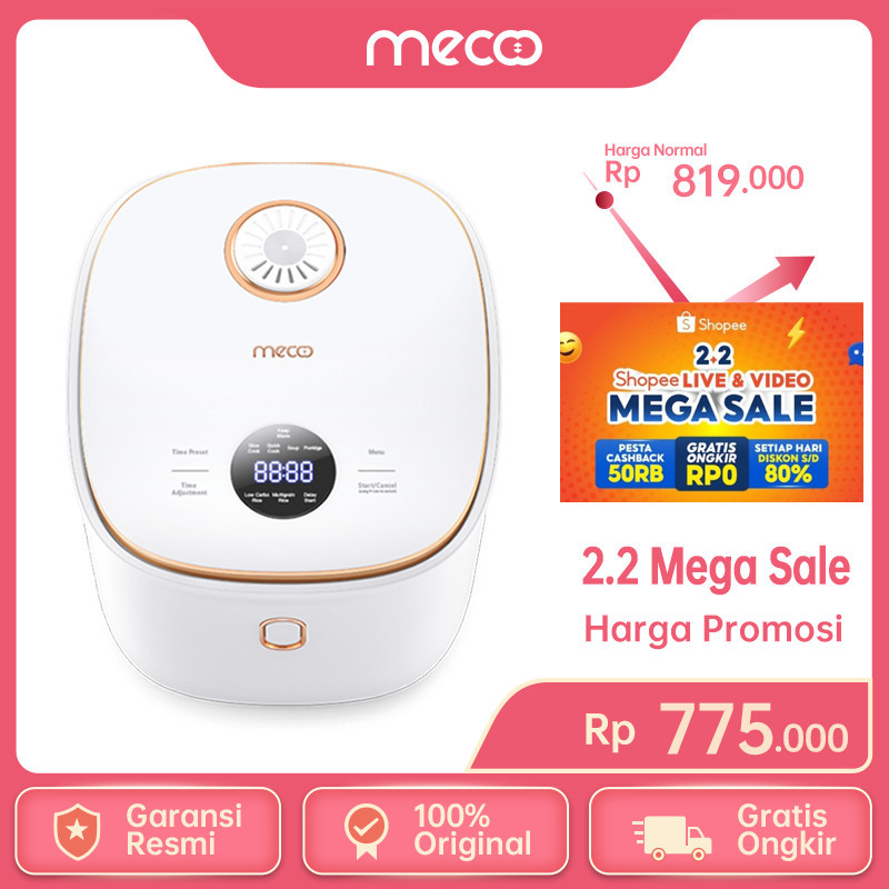 Jual Mecoo Most Aesthetic Rice Cooker Low Carbo Low Sugar 400 Low Watt ...