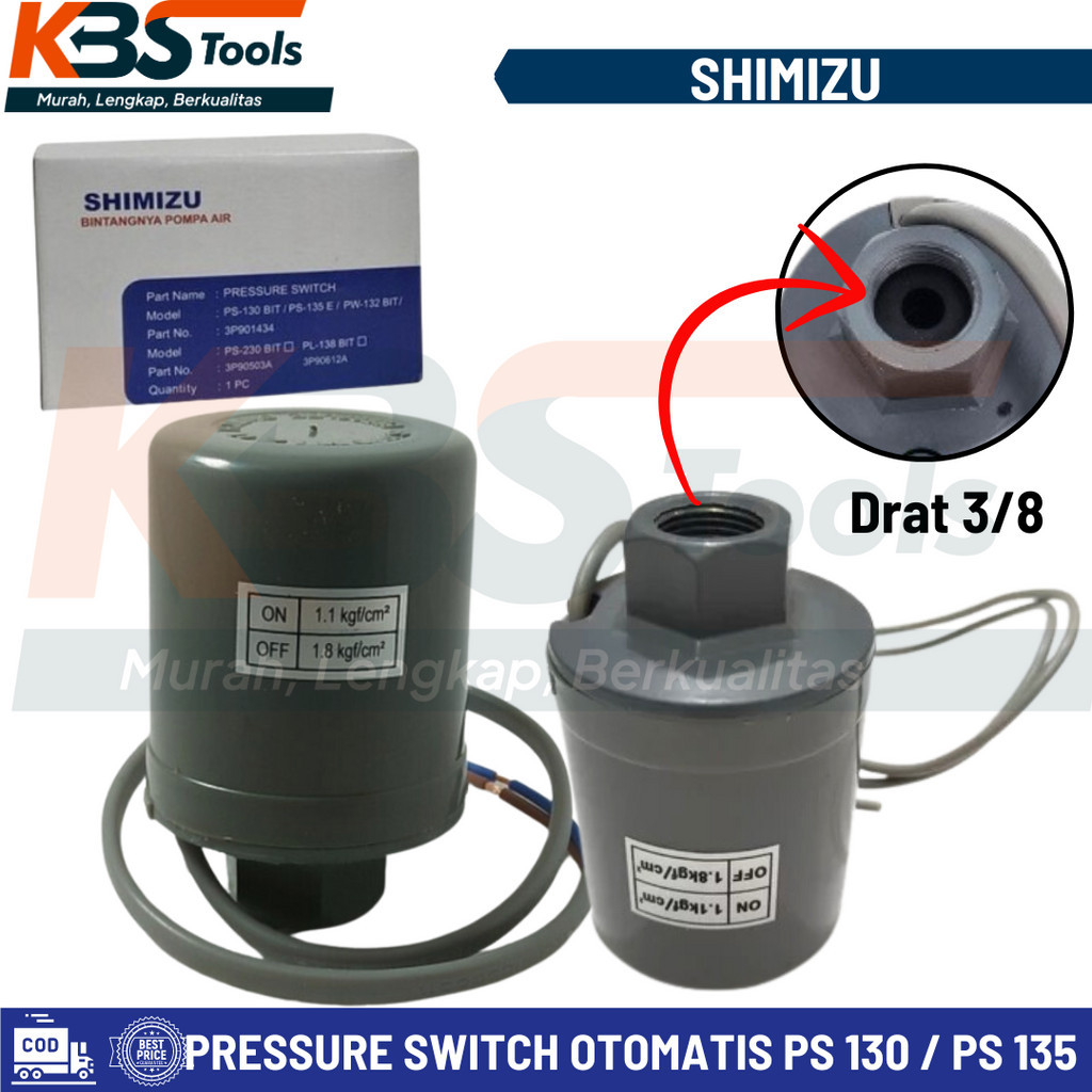 Jual Otomatis Pompa Air Shimizu PS-130 BIT PS-135 E Pressure Switch ...