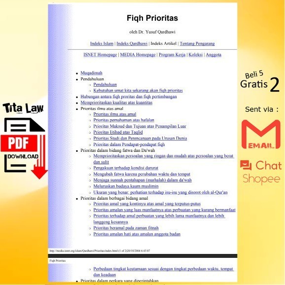 Jual Fiqh Prioritas - Yusuf Al-Qaradawy (B.Indo) | Shopee Indonesia