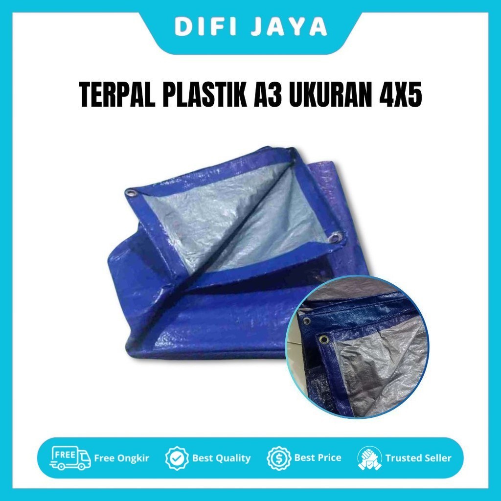 Jual TERPAL PLASTIK A3 ukuran 4x5 | Shopee Indonesia