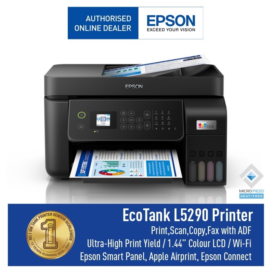 Jual Printer Epson L5290 L5296 Print Copy Scan F4 Fax Adf Wifi All In