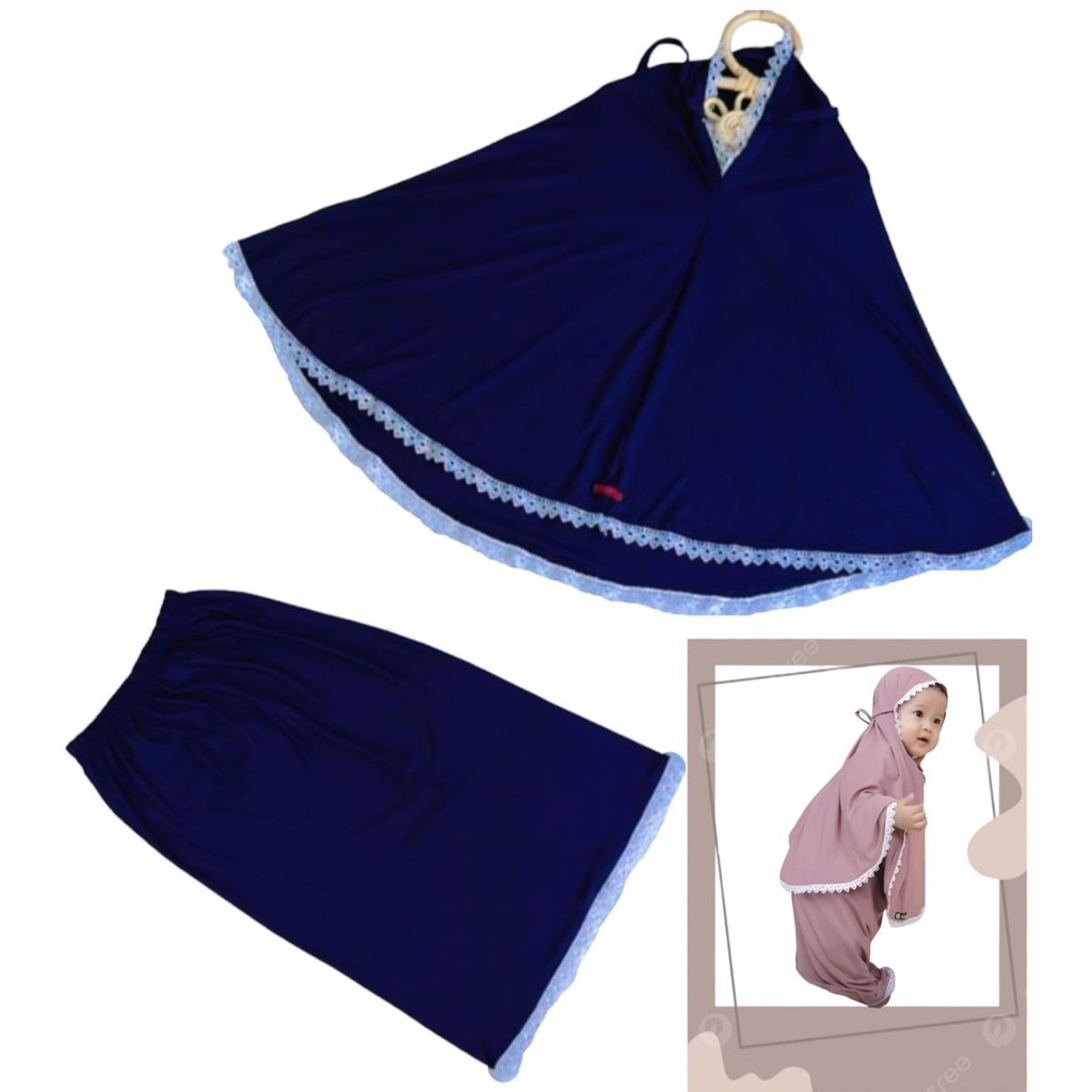 Jual (EGSUS) Muslim Anak Perempuan Mukena Zipper Perlengkapan Sholat ...
