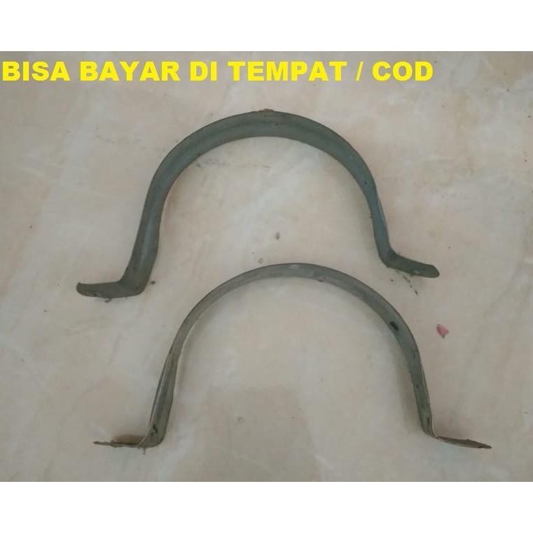 Jual KLEM PLAT BESI 3" INCH TEBAL / PIPA CLAMP / KLEM OMEGA GALVANIS ...