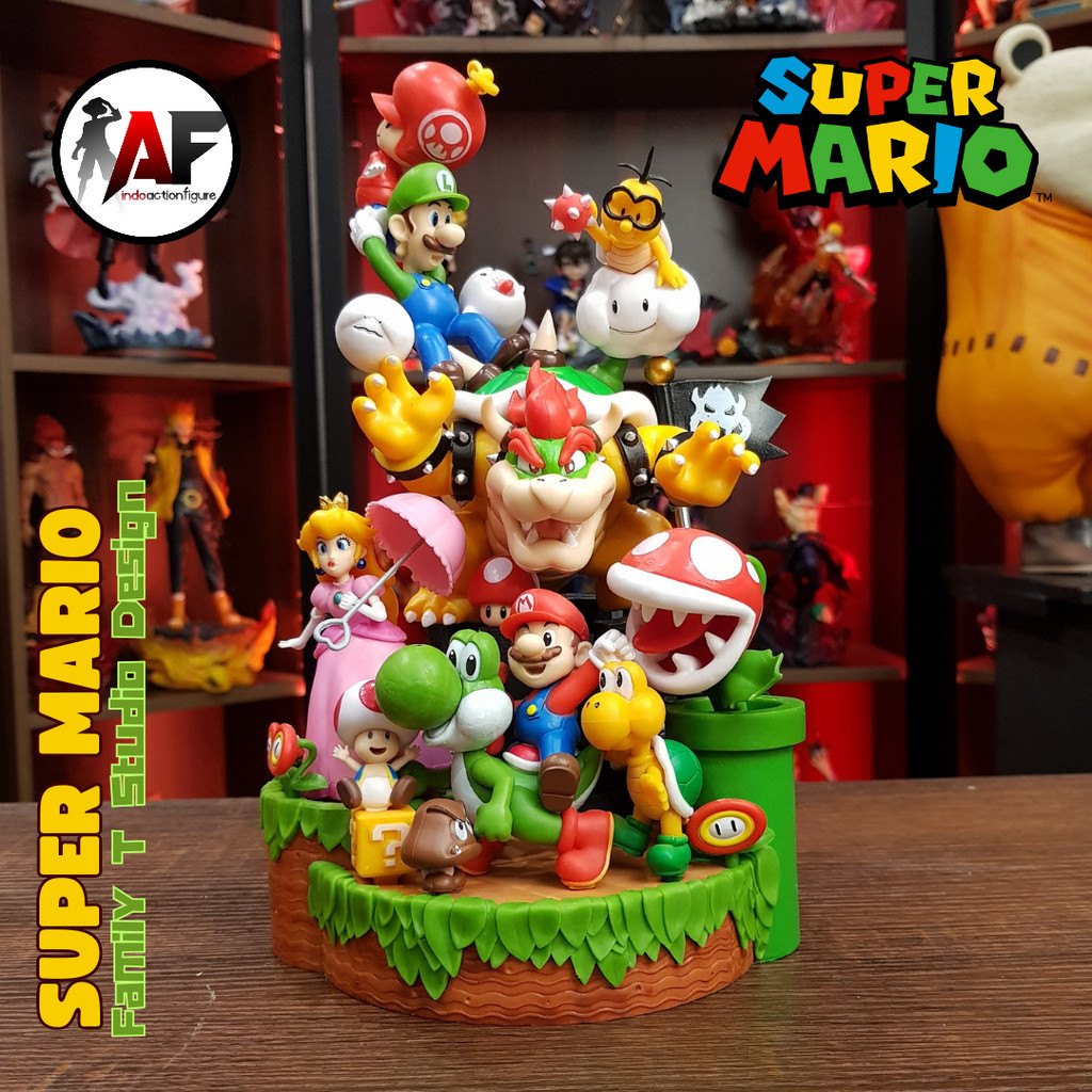 Jual Action Figure Super Mario Bros Family T Studio Design Recast ...
