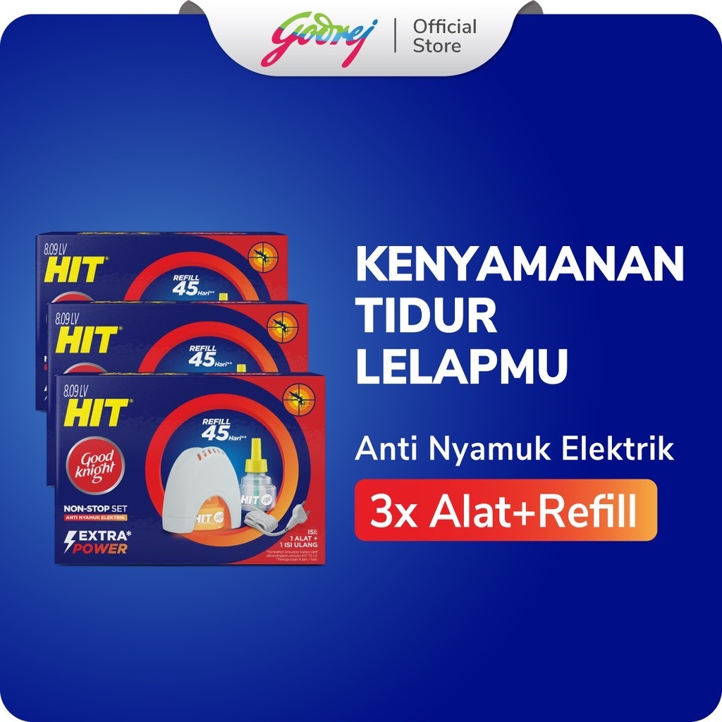 Jual Hit Good Knight Non Stop Set x3 - Obat Nyamuk Elektrik - Bunuh ...
