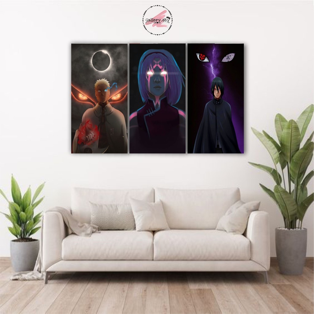Jual 1 SET Wall Decore NARUTO TIM 7 LImited Edision Poster kayu 3 pcs ...