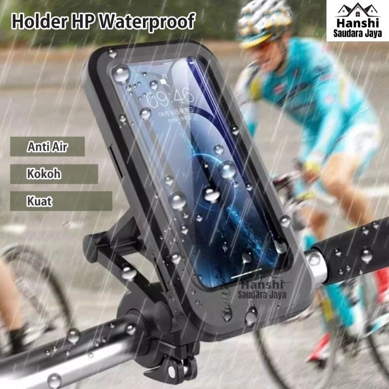 Jual Holder Hp Motor Waterproof Anti Air Kuat Kokoh Untuk Pemasangan Di Stang Motor / Tempat HP ...