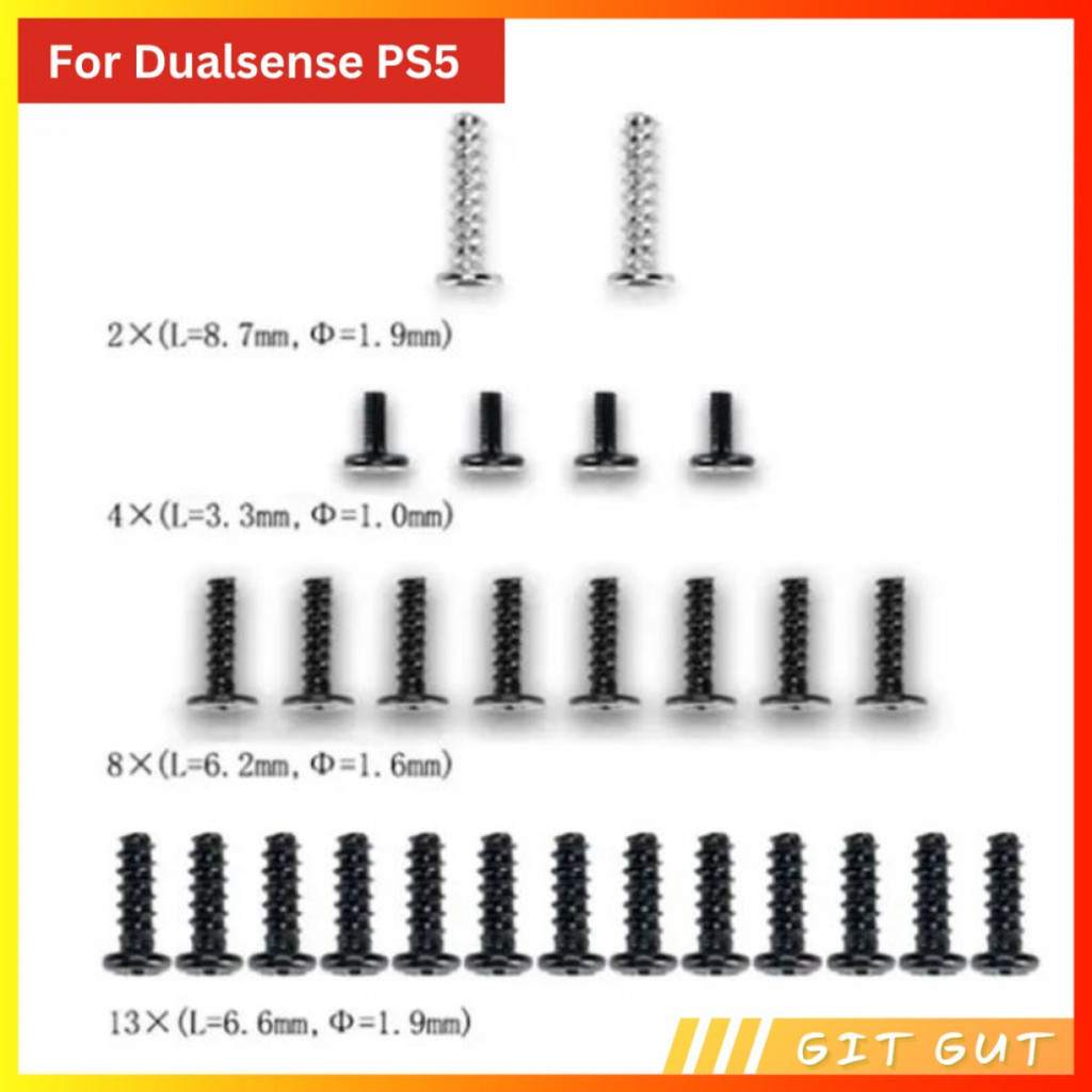 Jual Baut PS5 Dualsense Set 27 Pcs Controller Stick Sekrup Mur Skrup ...