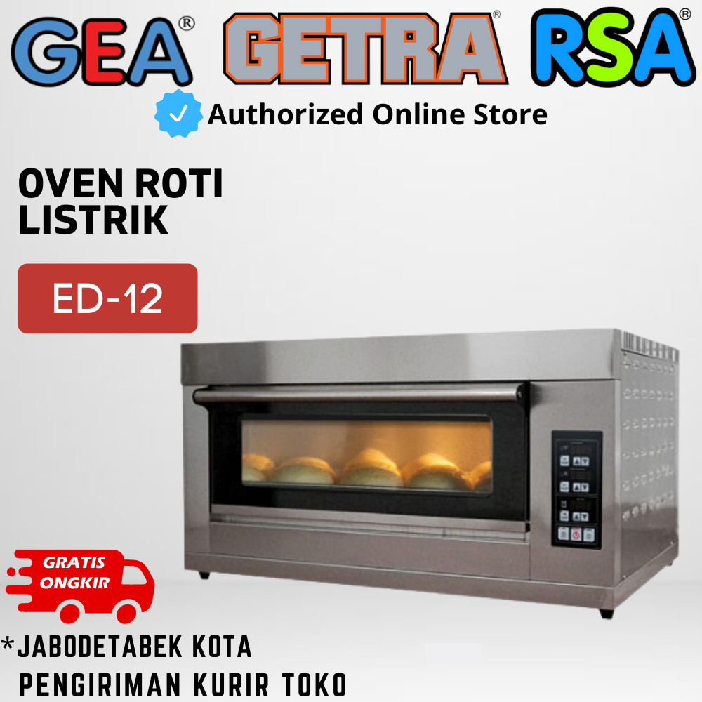 Jual GETRA ED 12 ED-12 Oven Roti Listrik 1 Deck 2 Tray Electric Baking ...