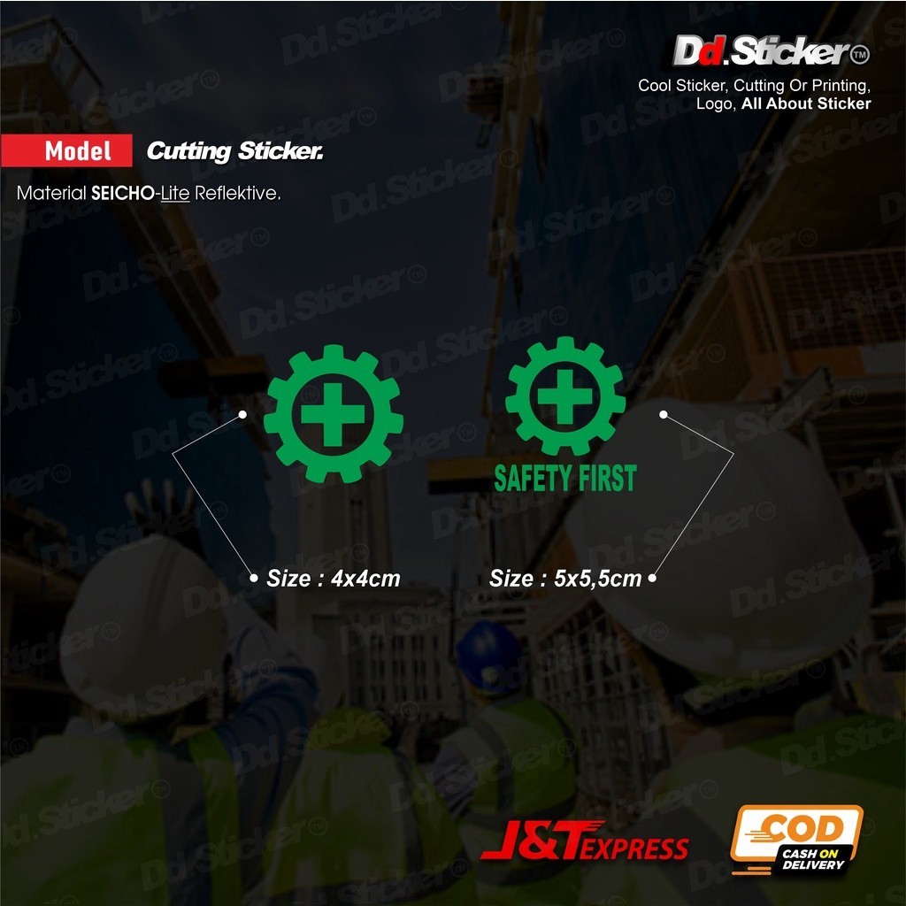 Jual STICKER SAFETY FIRST K3 | Cutting Sticker Helm | Shopee Indonesia