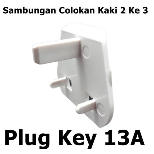 Jual PLAT Sambungan 2 Kaki ke 3 Kaki / PLUG KEY VISALUX TRAVEL ADAPTOR ...