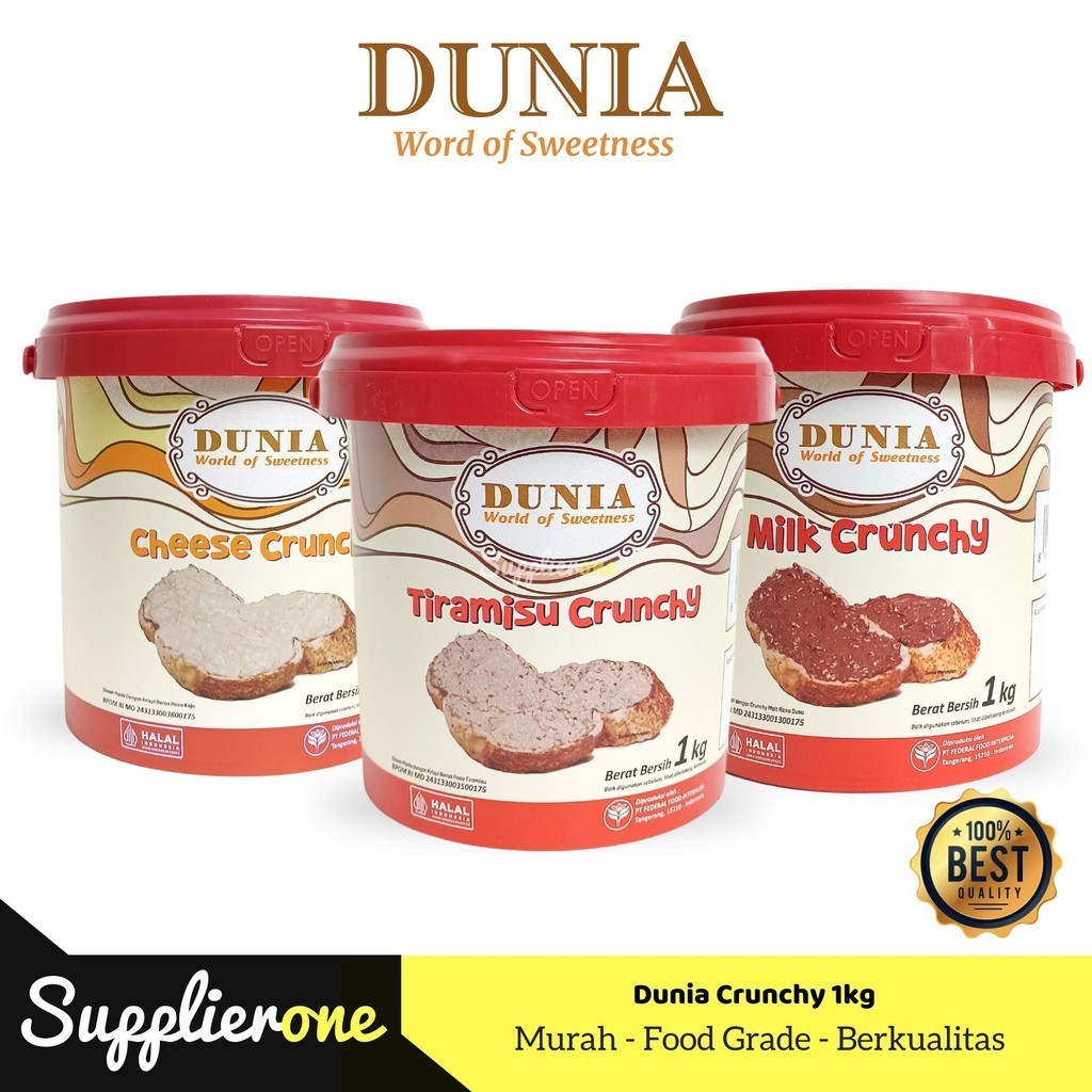 Jual Dunia Crunchy 1kg / Selai Dunia / Selai Roti Bakar / Toping Roti ...