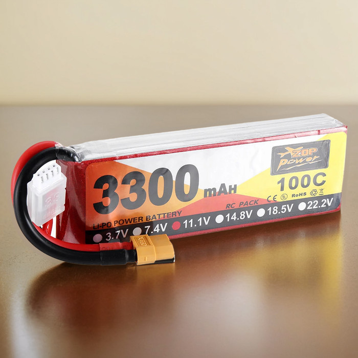 Jual Lipo Battery ZOP Power 11.1V 3300mAh 100C 3S XT60 for RC Plane Drone | Shopee Indonesia