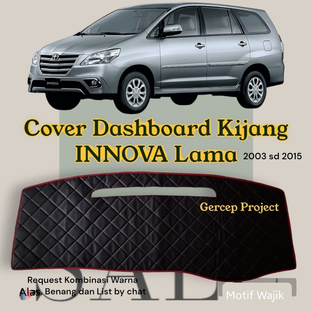 Jual Cover Dashboard INNOVA Lama Toyota Kijang Mobil Pelindung Dasbor ...